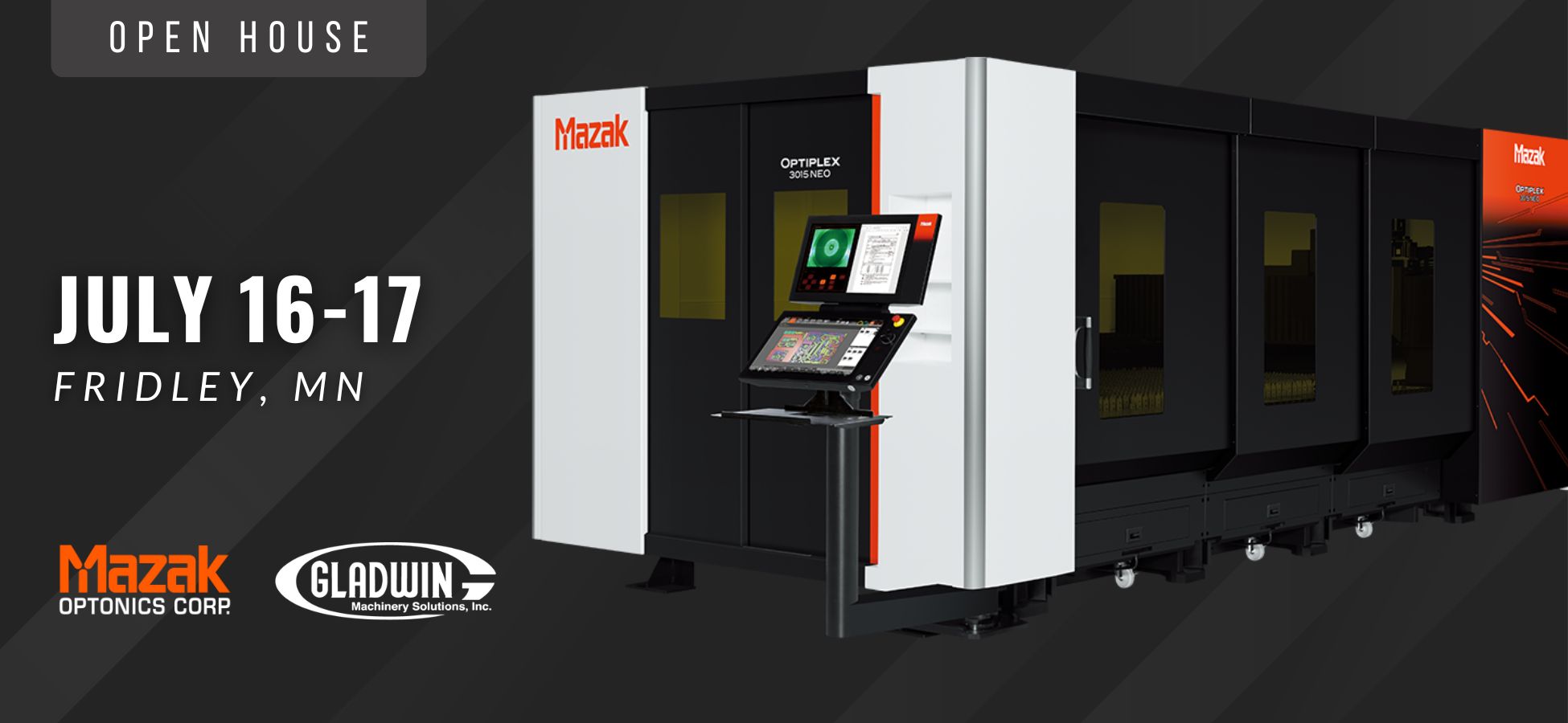 Gladwin Machinery Minnesota Event - Upcoming Events | Mazak Optonics